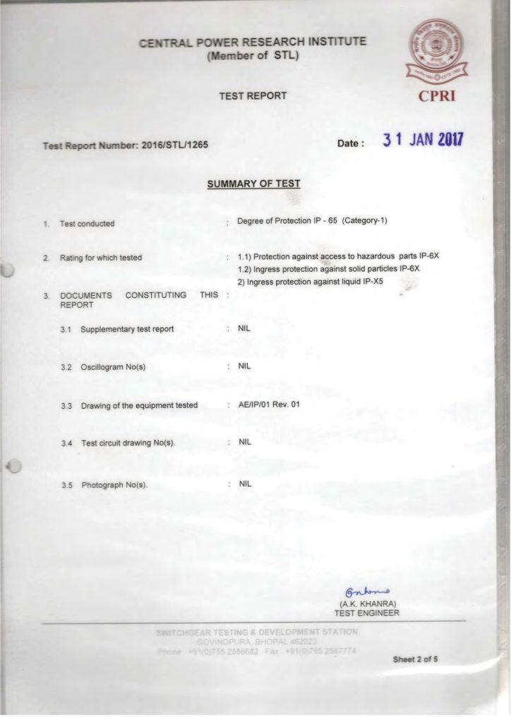 Certification – ASTEK ELECTRICALS INDIA PVT. LTD