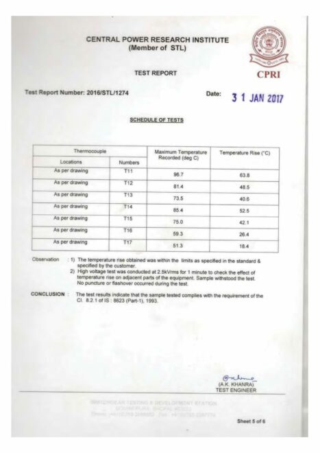 Certification – ASTEK ELECTRICALS INDIA PVT. LTD